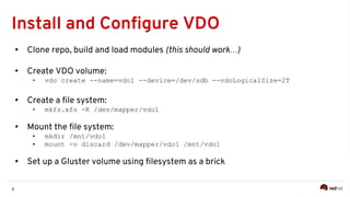 Data Reduction for Gluster with VDO | PDF