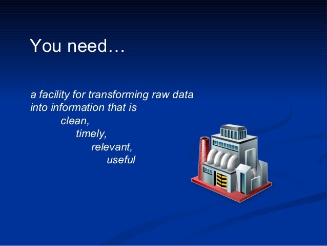Data refining services for business analysts