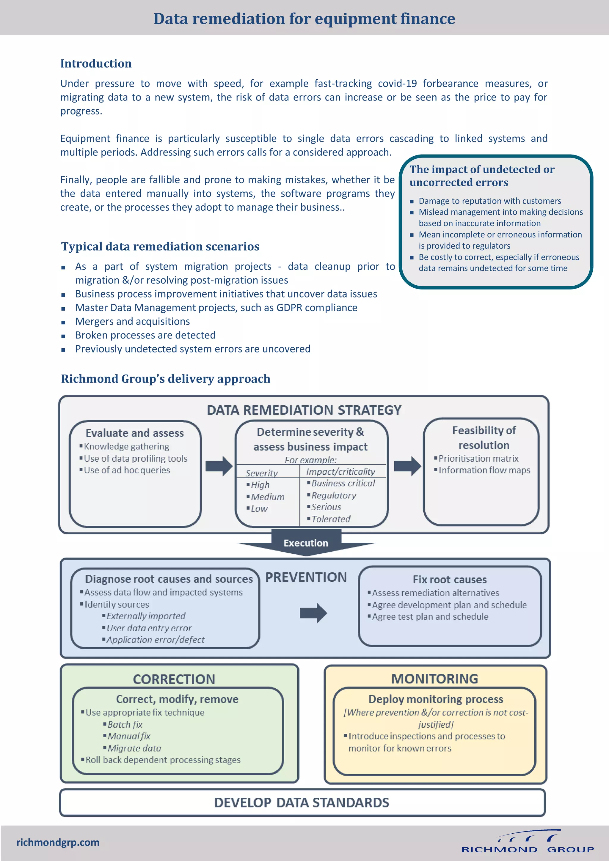 Equipment Finance Data Remediation | PDF