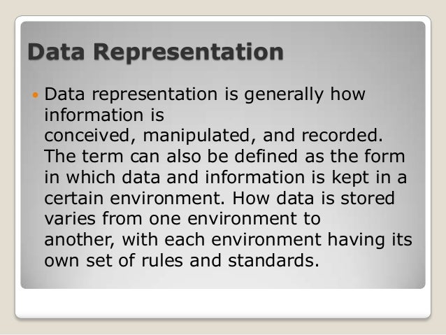 Data representation