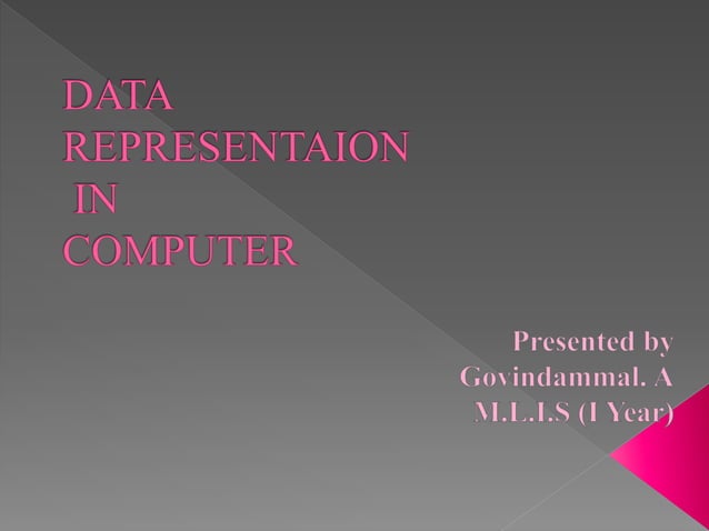 Data representation | PPT