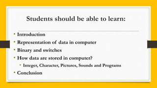 Data representation | PPTX