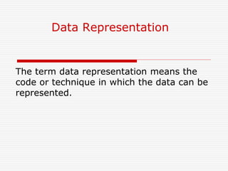 Data representation | PPT