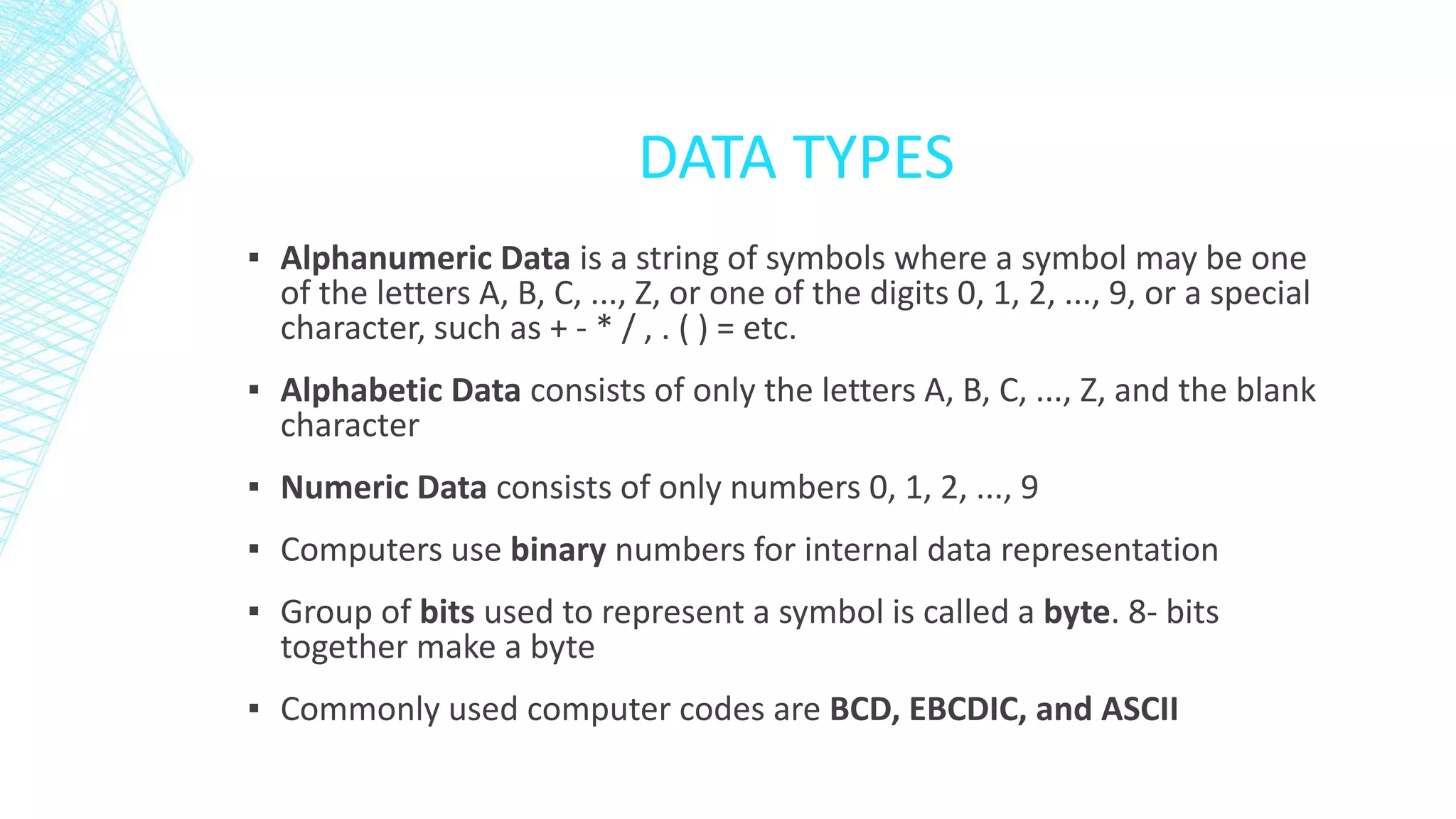 Data representation | PPTX