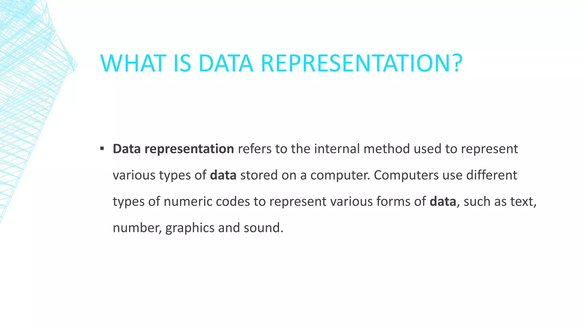 Data representation | PPTX