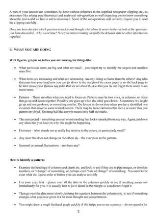 Some Advice for Tackling Data Response Questions | PDF