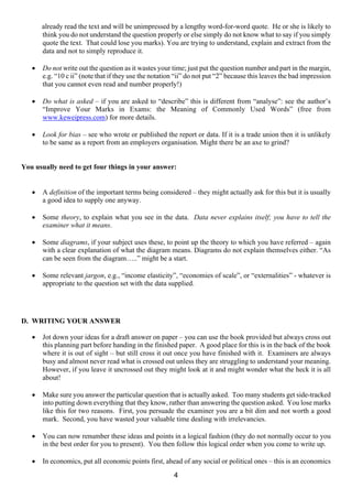 Some Advice for Tackling Data Response Questions | PDF