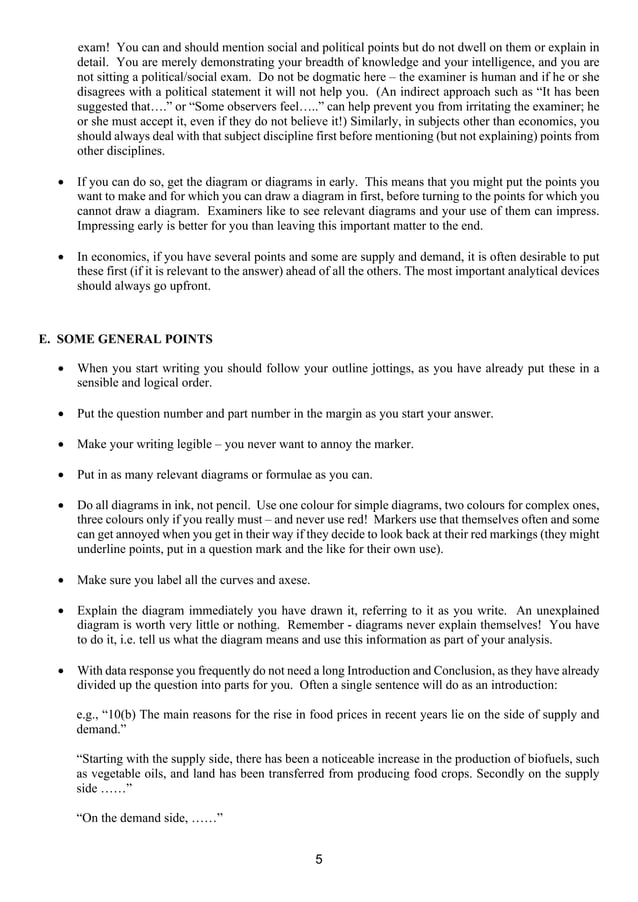 Some Advice for Tackling Data Response Questions | PDF