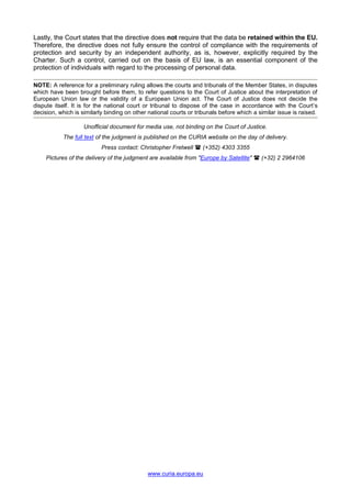 Data retention directive is invalid | PDF