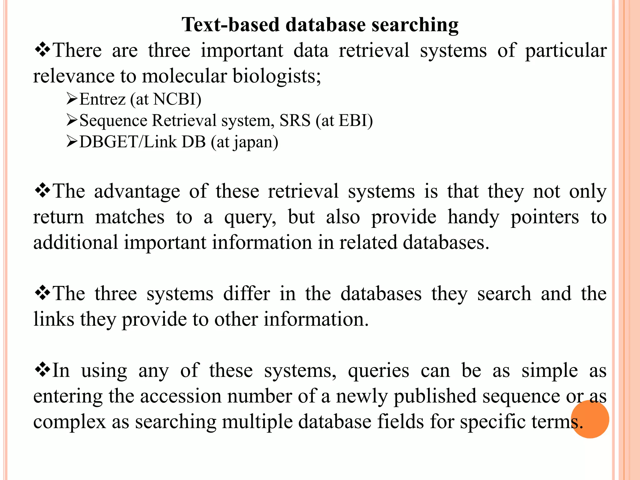 Data retriveal ,srg and dbget | PPTX