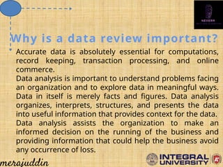 WHAT IS THE DATA REVIEW AND DATA ANALYSIS | PPTX