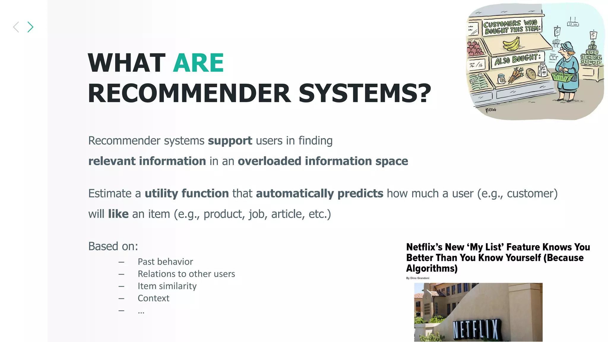 Personalized Recommendations @ DataRNK.com