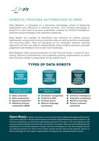 Data Robotics Brochure - Open Reply | PDF