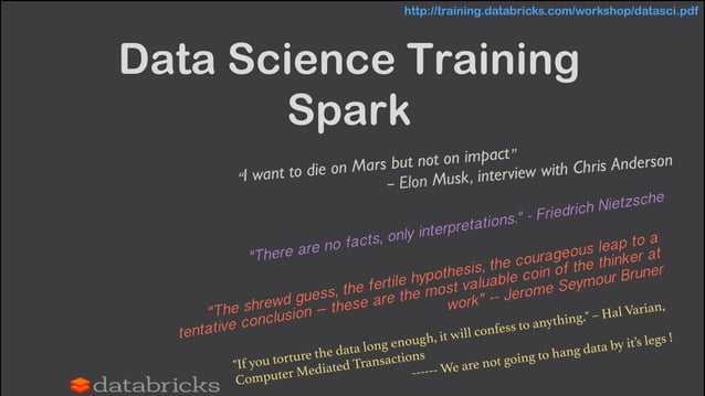 Data Science with Spark - Training at SparkSummit (East) | PPT