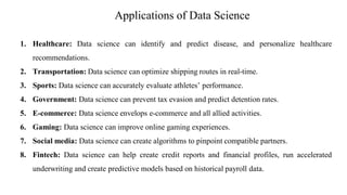 basics of data science with application areas.pdf