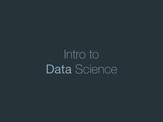 Introduction to Data Science | PPT