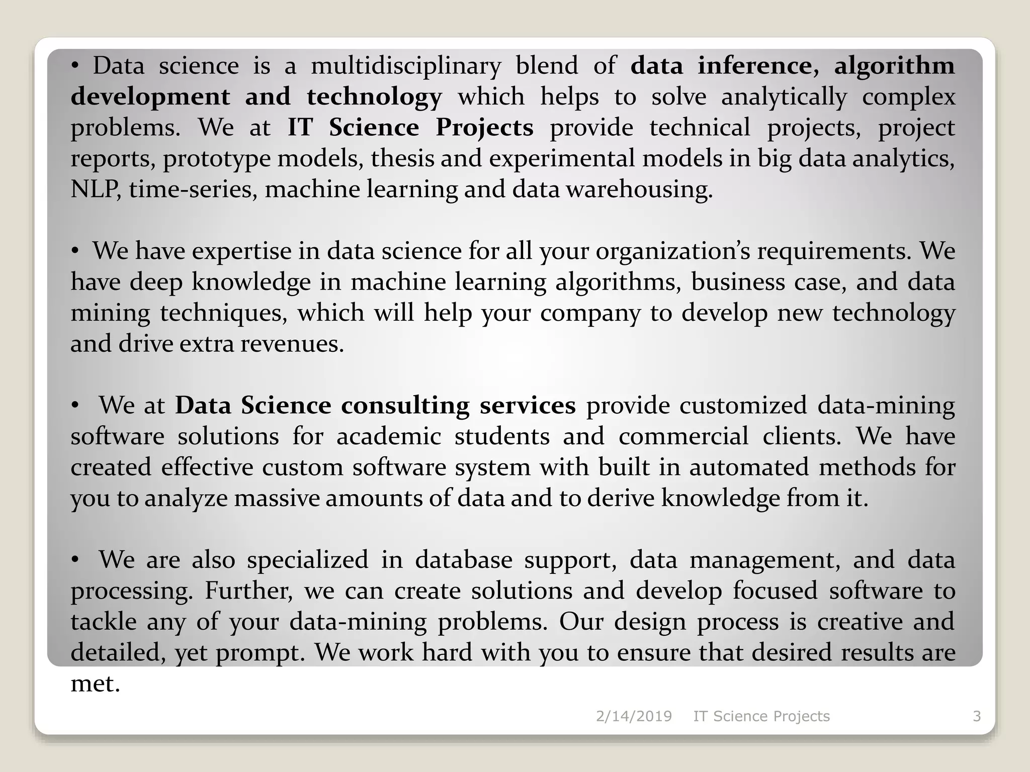 Data Science & Predictive Analytics Services | PPT