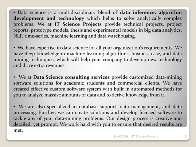 Data Science & Predictive Analytics Services | PPT Data Science & Predictive Analytics Services | PPT