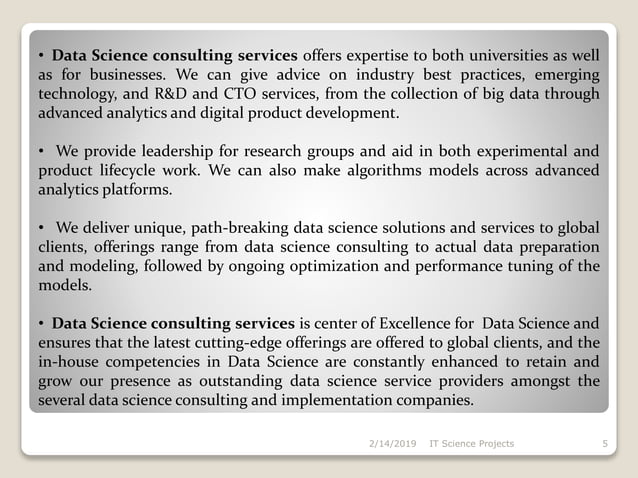 Data Science & Predictive Analytics Services | PPT Data Science & Predictive Analytics Services | PPT