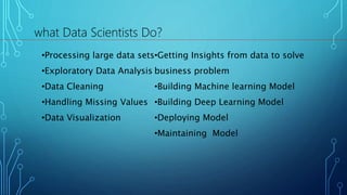 Data Science.pptx Data science Data science | PPTX | Technology Industry | Industries