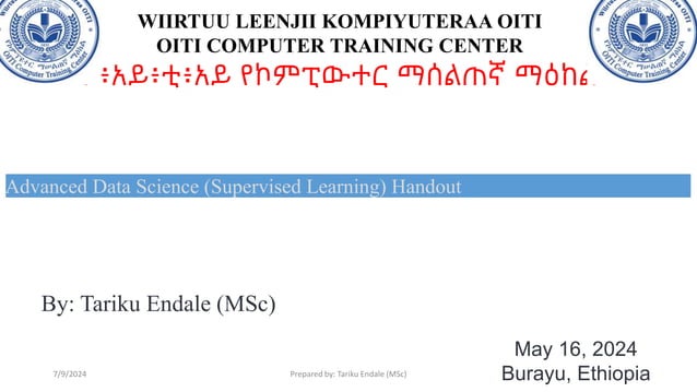 Supervised Learning (Data Science).pptx
