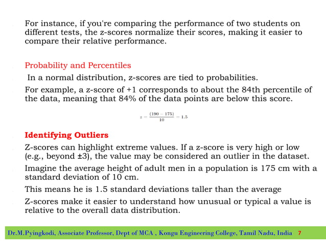 Data Science Normal Distribution Z-Score | PPT