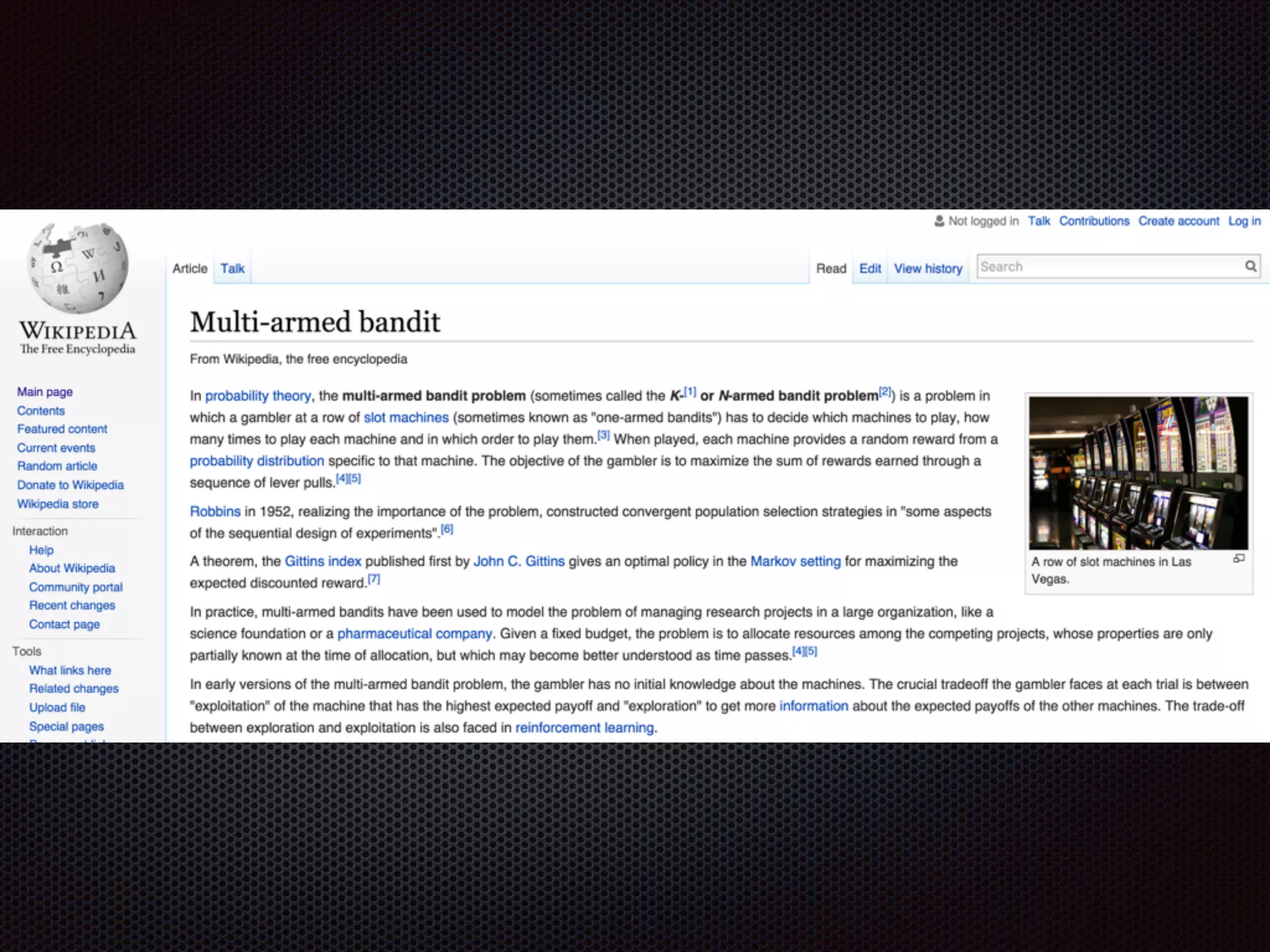 Multi-Armed Bandits: Intro, examples and tricks | PPT