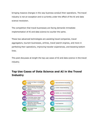 Data Science and AI in Travel: 12 Real-Life Use Cases | PDF