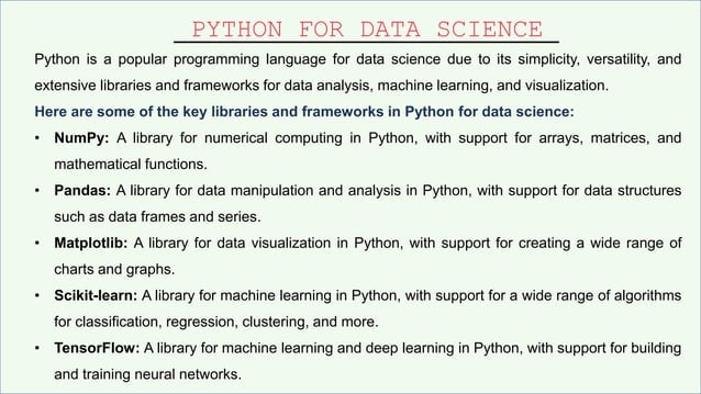 Data Science and Analysis.pptx | Databases | Computer Software and ...