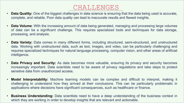 Data Science and Analysis.pptx | Databases | Computer Software and ...