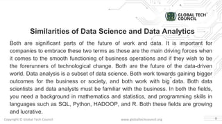 Data science and data analytics major similarities and distinctions (1) | PPTX