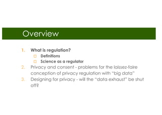 Data science and privacy regulation | PPT