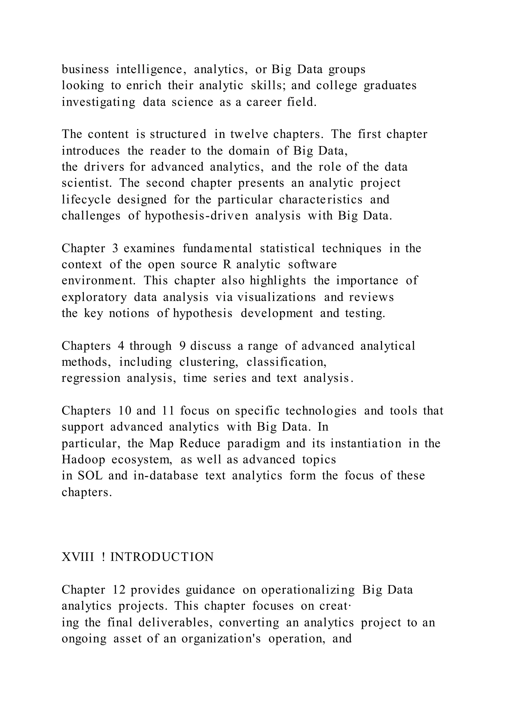 Data Science & Big Data Analytics Discovering, Analyzing | DOCX