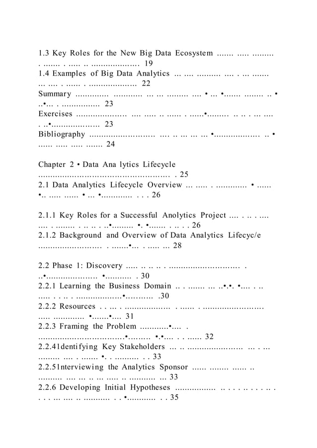 Data Science & Big Data Analytics Discovering, Analyzing | DOCX