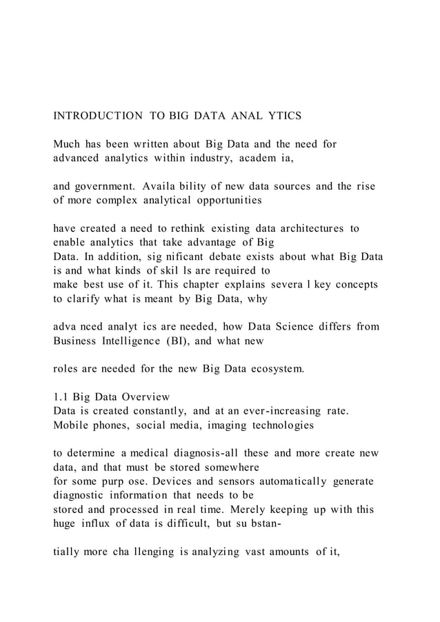 Data Science And Big Data Analytics Discovering Analyzing Pdf 