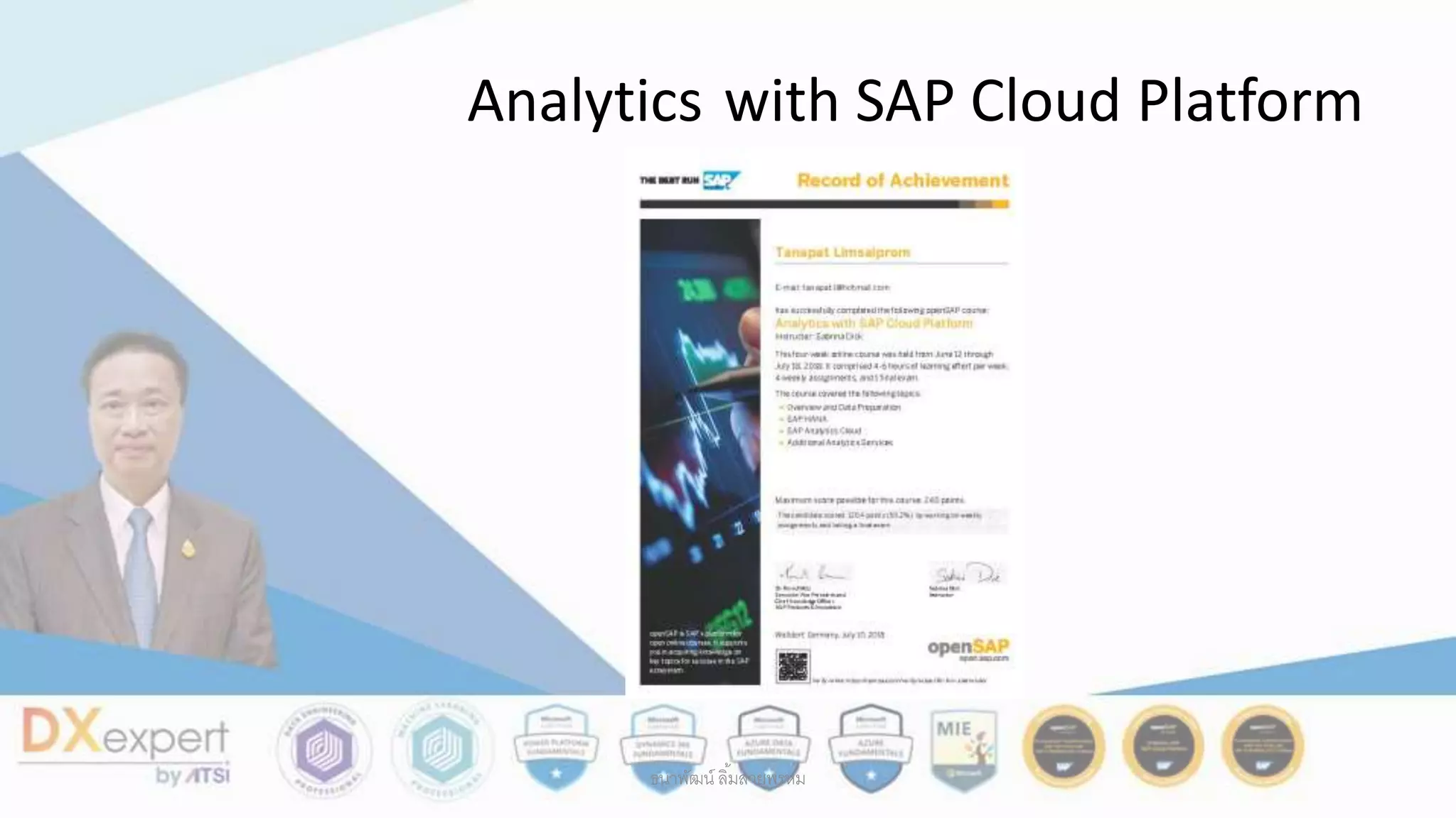 Data science certificate - tanapat | PPT