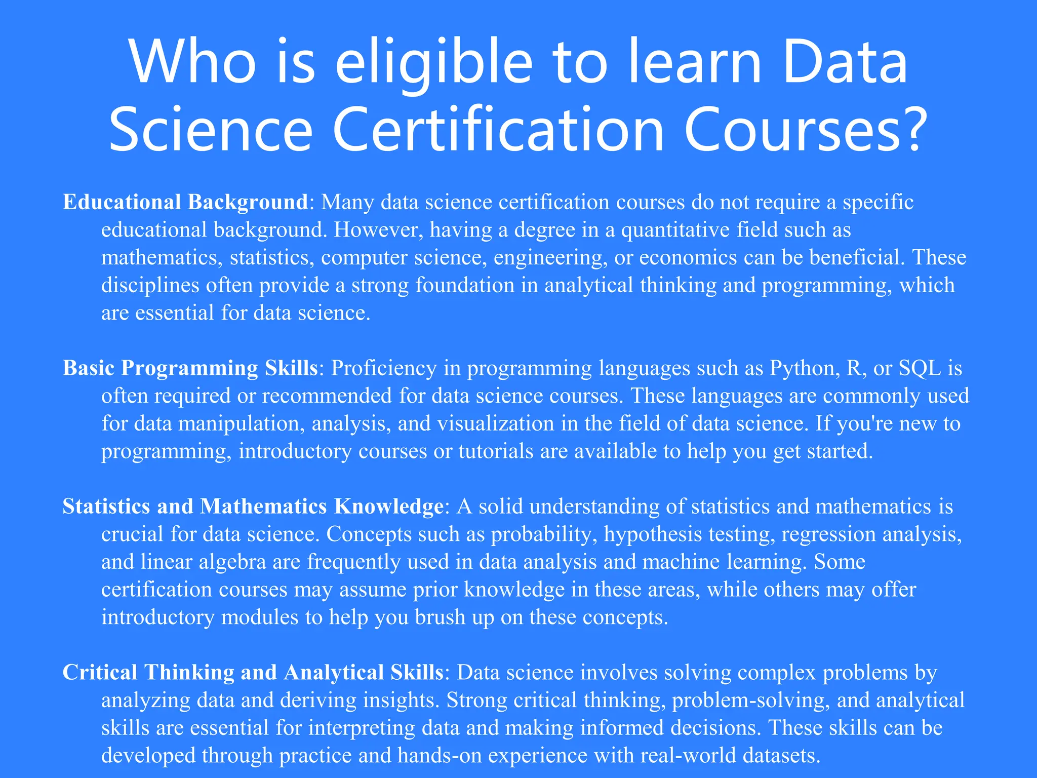 Data Science Certification In Gurgaon May Ppt