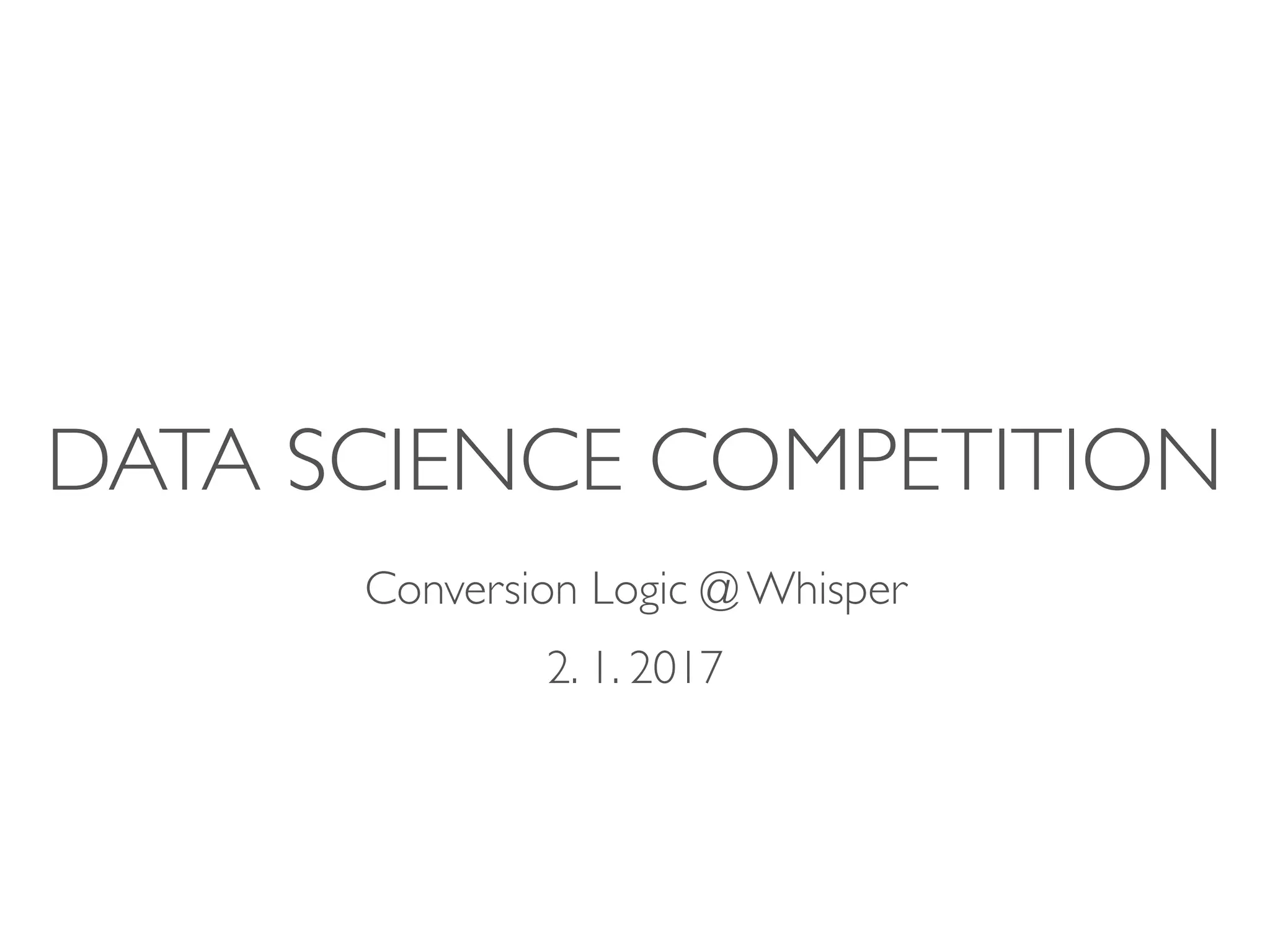 Data Science Competition | PPT