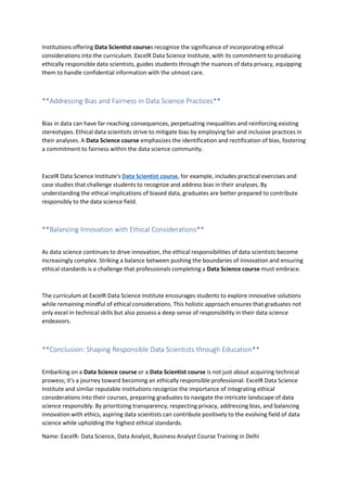 Navigating Responsibility: Ethical Considerations in Data Science | PPT