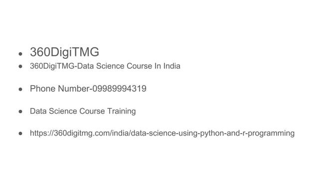 data scientist course | PPT