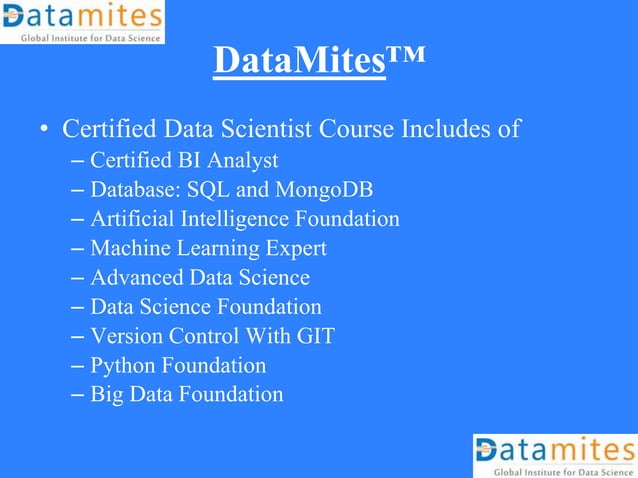 Data Science Course In Ahmedabad June Ppt 
