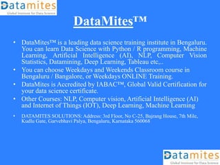 Data Science Course in Bangalore - December2021 Batches | PPTX