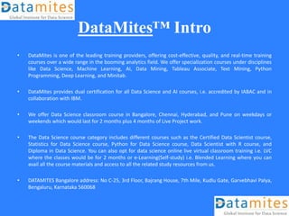 Data Science Course In Bangalore September 2021 | PPT