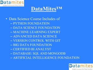 Data Science Course In Chennai-October | PPT