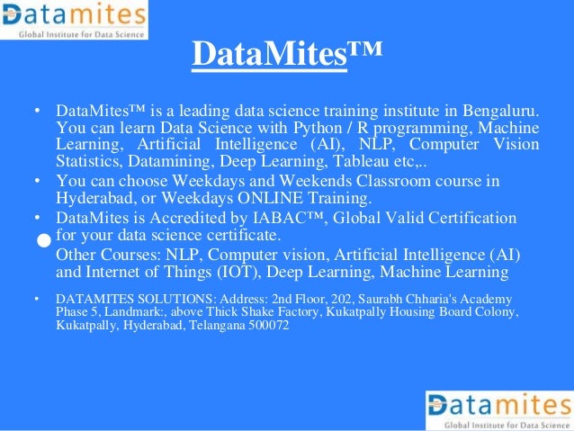 Data Science Course In Hyderabad - June 2022 | PPT