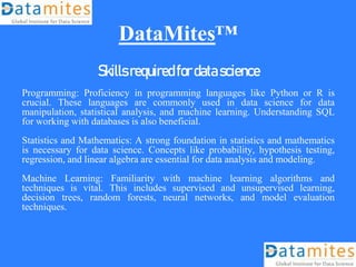 Data Science Course In Mumbai-August | PPT