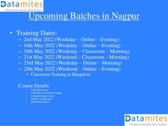 Data Science Course In Nagpur - May 2022 | PPTX