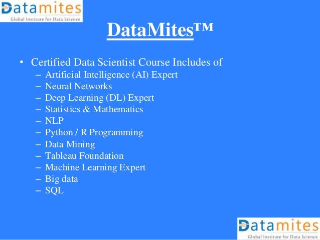 Data Science Course In Ranchi - August 2022 | PPT