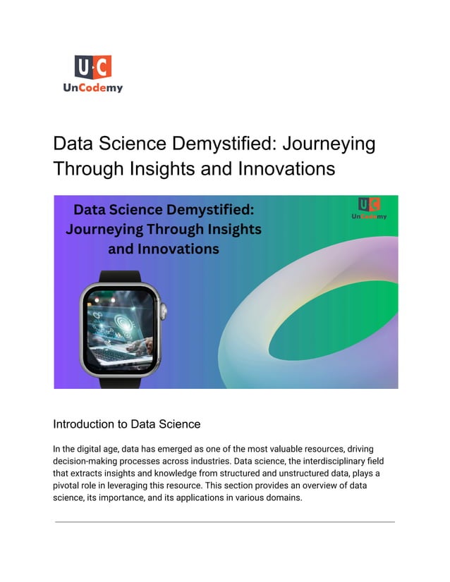 Data Science Demystified_ Journeying Through Insights and Innovations | PDF