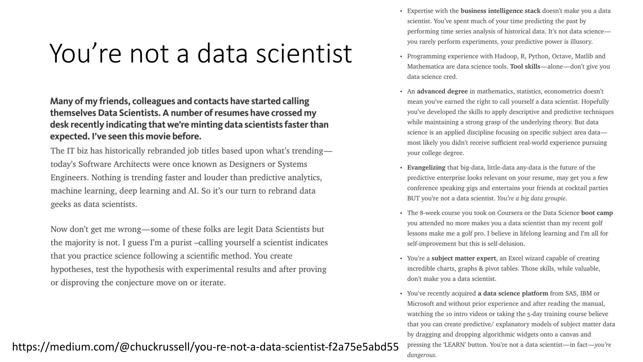 Data science e machine learning | PPT